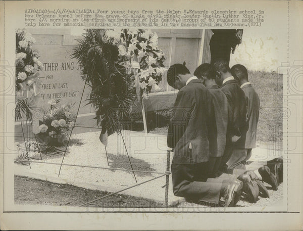 1969 Press Photo Helen S. Edwards School Students At Martin Luther Kin ...