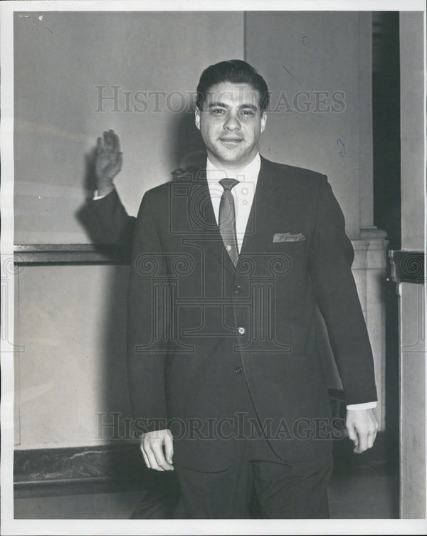 1961 Press Photo Attorney Richard Korem At Sterling Harris Case Federa ...