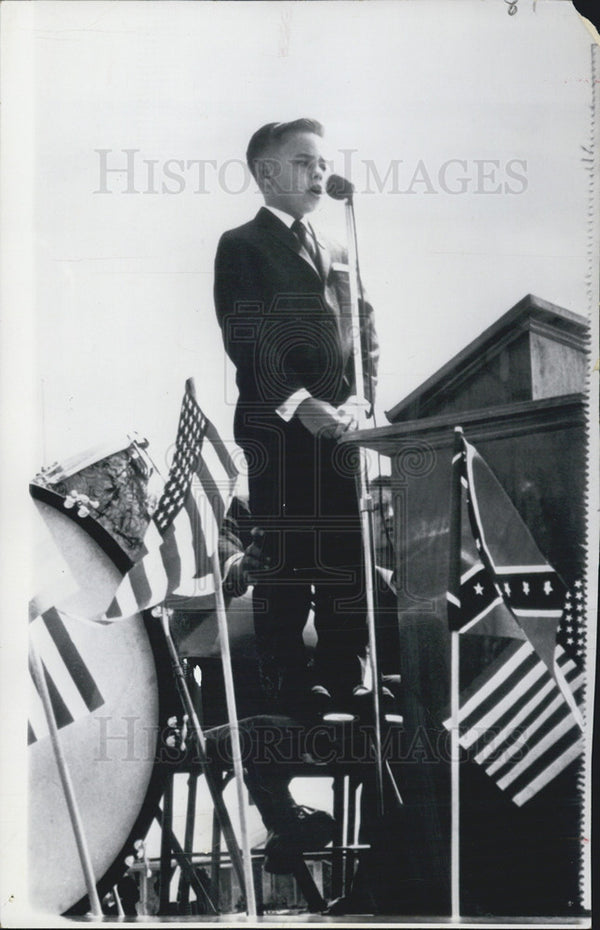 1962 Press Photo George Wallace Jr. Political Rally Montgomery Alabama ...