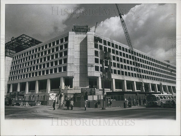 1973 Press Photo Construction Of Hoover Building-FBI Headquarters ...