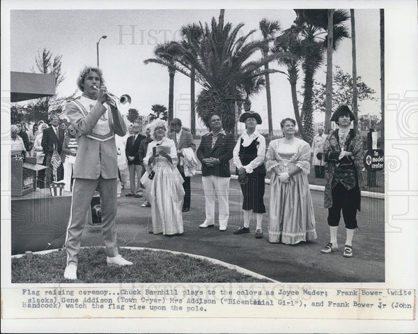 1976 Press Photo Chuck Barnhill, Joyce Mader, Frank Bower, Gene Addiso ...