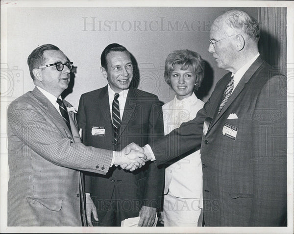 1966 Press Photo Henry Rockwell, Edward Cottrell, Marlene Dietrich, Ro ...