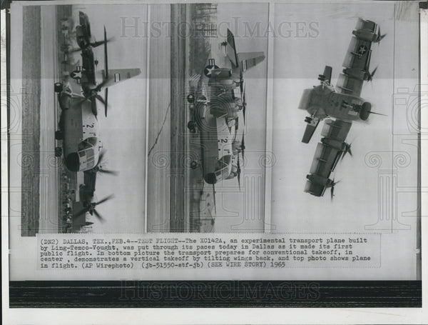 1965 Press Photo Aircraft XC-142A Experimental Transport Public Flight ...