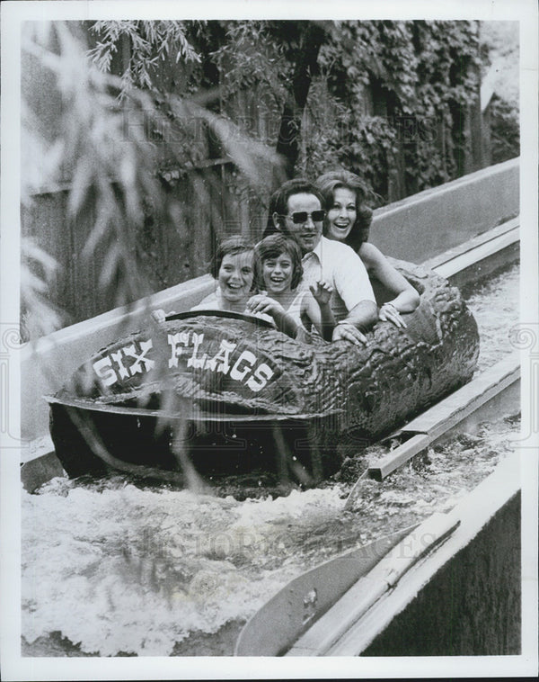 Log Flume at Six Flags, Los Angeles California 1977 Vintage Press Photo ...