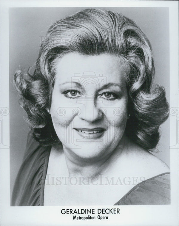 Geraldine Decker Metropolitan Lyric Opera Singer Midado 1983 Vintage ...