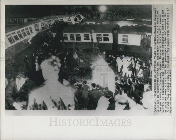 Wreckage Of Two Passenger Trains Derailed At Yokohama, Japan 1963 ...