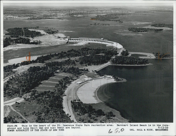A View of The Iroquois Dam 1959 Vintage Press Photo Print - Historic Images