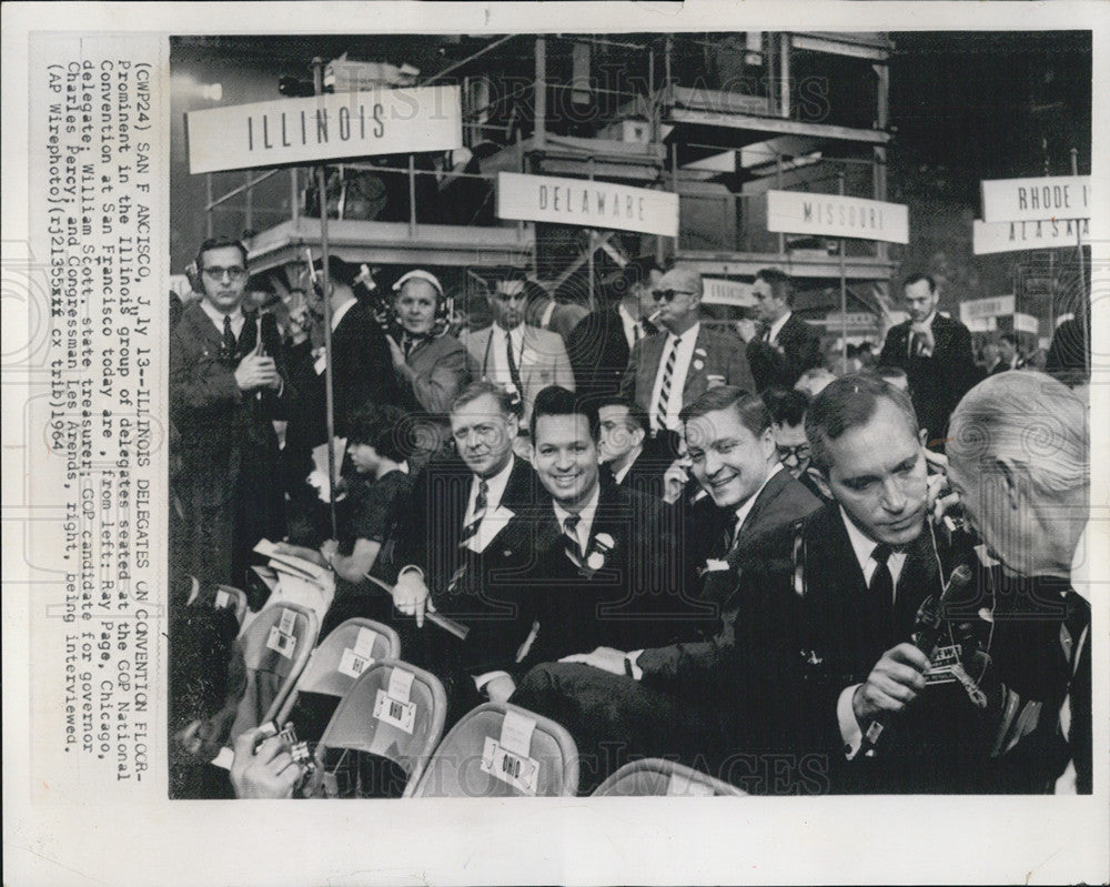 Republican Party GOP Convention Illinois Delegation 1964 Vintage Press ...