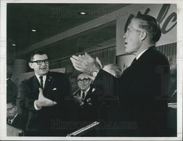 Zolton Ferency/George Romney/Governor Michigan 1966 Vintage Press Photo ...