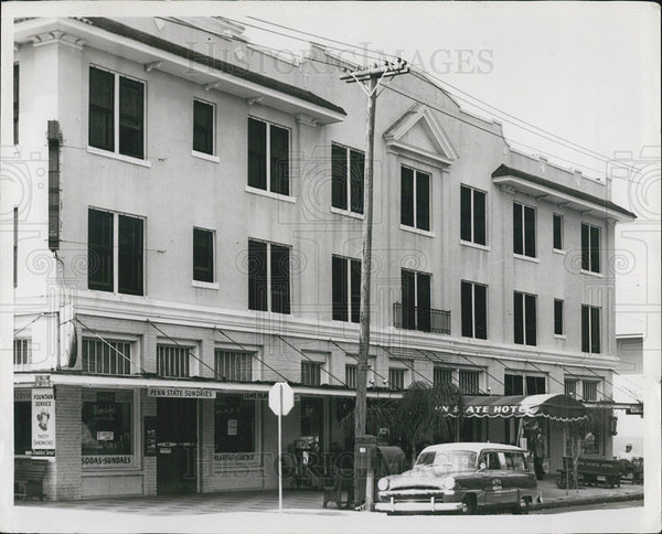 Outside view of the Penn State Hotel Undated Vintage Press Photo Print ...