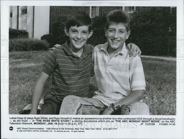Actor Lukas Haas & Ryan star in "The Ryan White Story" 1988 Vintage ...