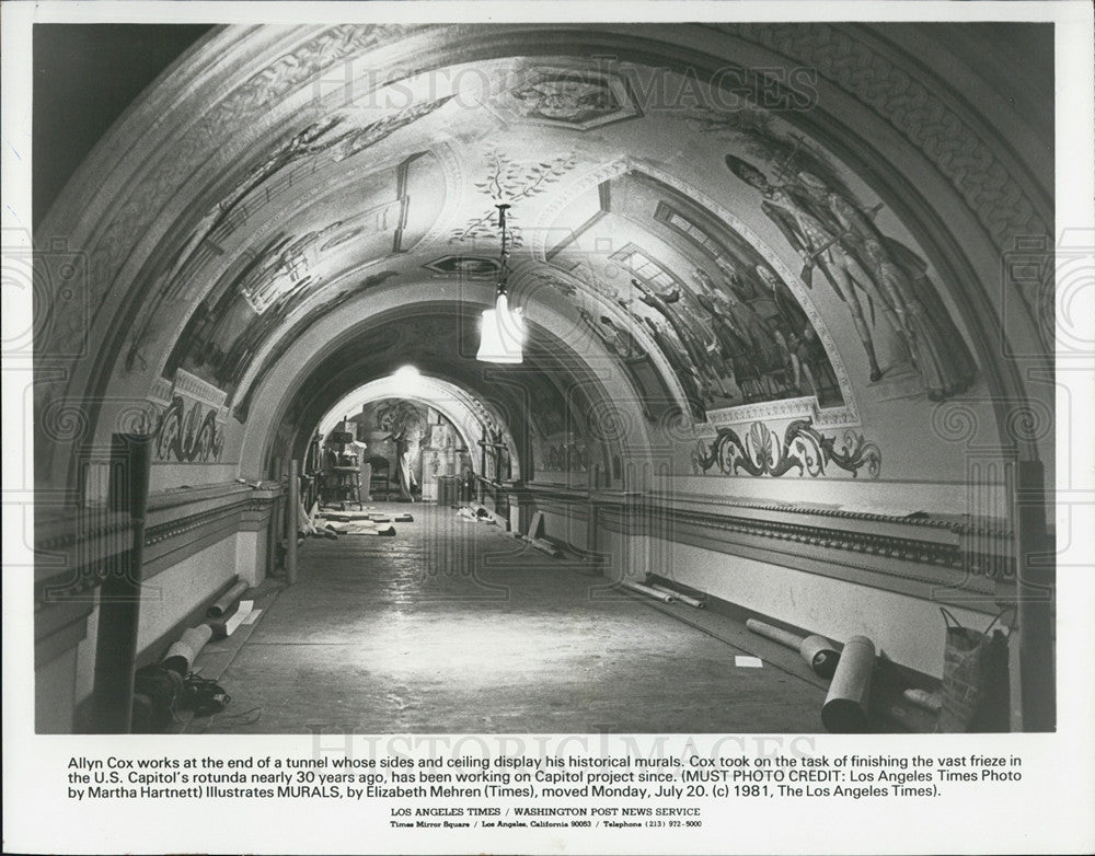 Allyn Cox Paints Historical Mural U.S. Capitol Rotunda 1981 Vintage ...