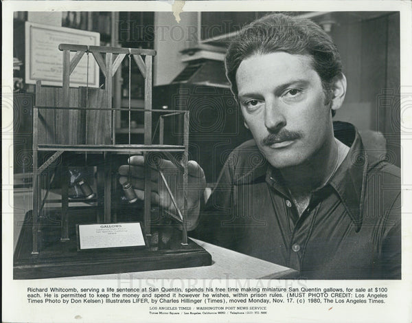 Richard Whitcomb at San Quentin Prison 1980 Vintage Press Photo Print ...