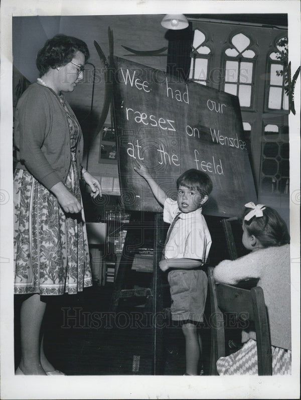 Teacher Valerie Kemp at Roxeth Primary School Harrow, England 1962 ...