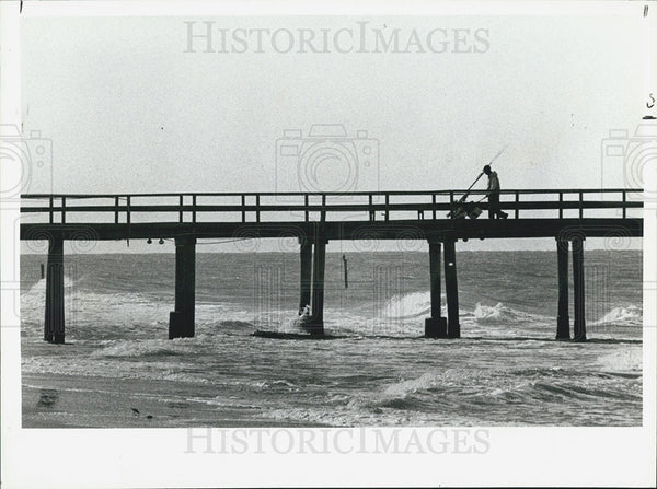 Fisherman Wheels Cart Along Big Indian Rocks Beach Pier 1980 Vintage ...