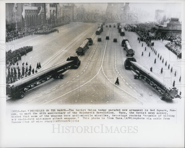 Soviet Union Parades Missiles Through Red Square 1963 Vintage Press ...