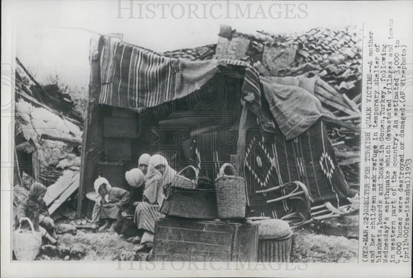 Gonen Turkey Earthquake Damage Mother Children Shelter 1953 Vintage ...
