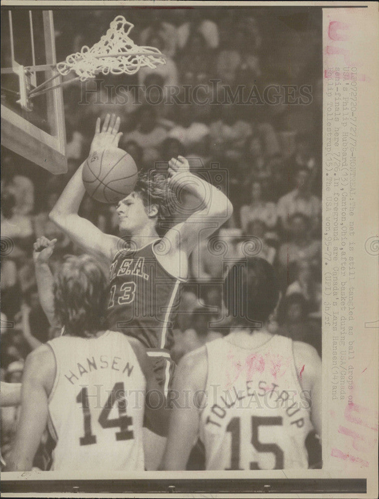 Philip Hubbard making a basket during semi finale game 1976 Vintage ...