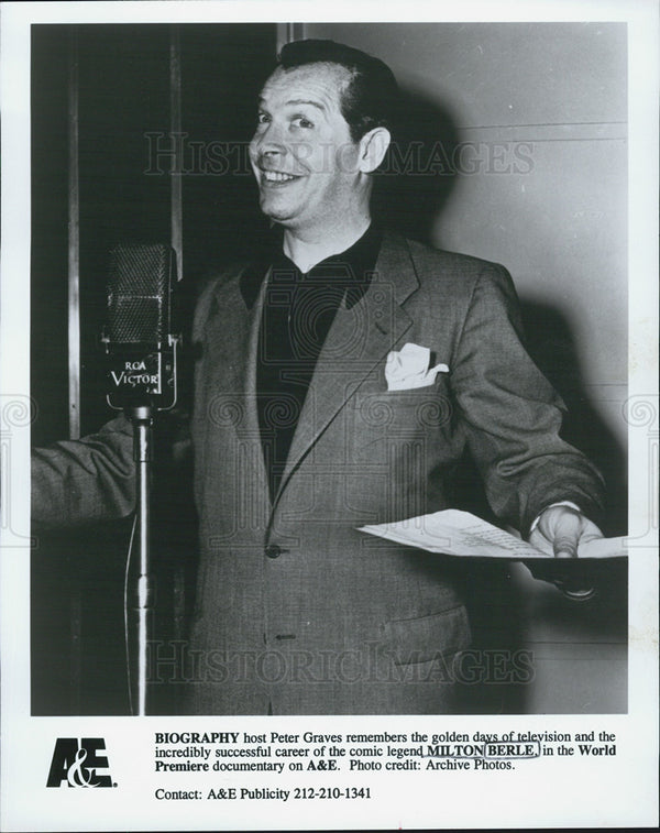 Milton Berle Comedian A&E Biography Undated Vintage Press Photo Print ...