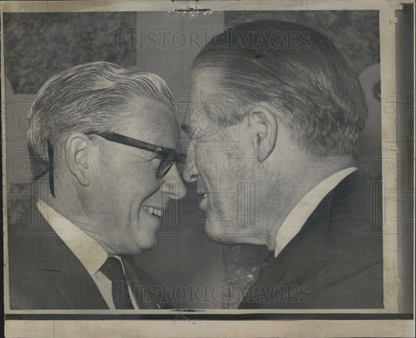 Sen George Murphy Gov George Romney At Rep Coordinating Committ 1967 ...