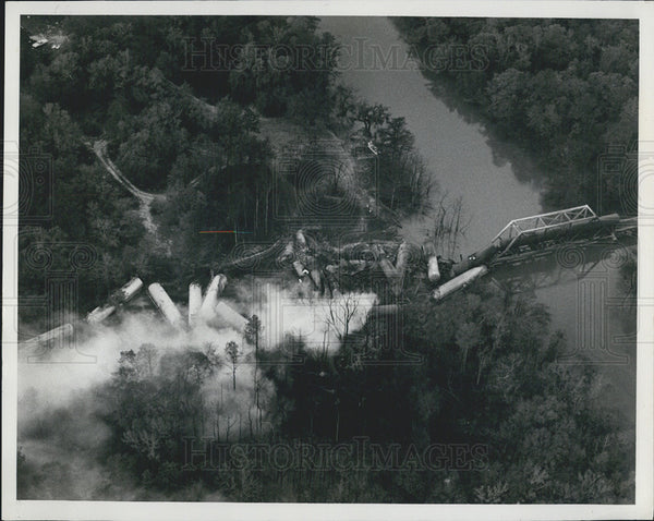 Tanker train crash in Florida 1979 Vintage Press Photo Print - Historic ...
