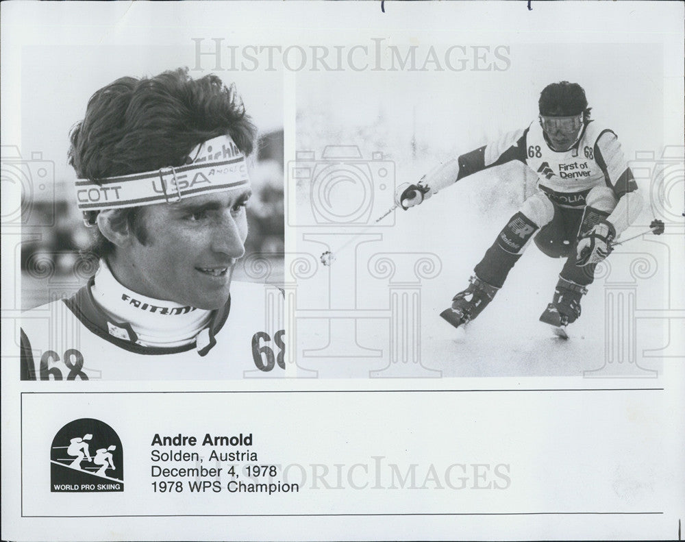 of Andre Arnold ,Austrian World pro Skiing. 1978 Vintage Press Photo ...