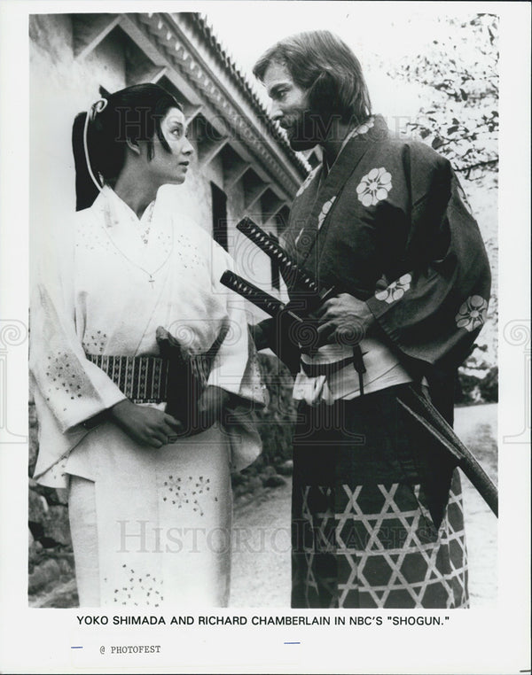 Richard Chamberlain & Yoko Shimada in "Shogun" 1980 Vintage Press Photo ...