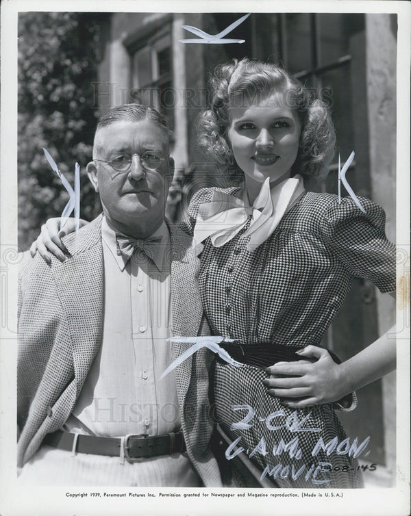 Actress Mary Boland with her millionaire father 1939 Vintage Press ...