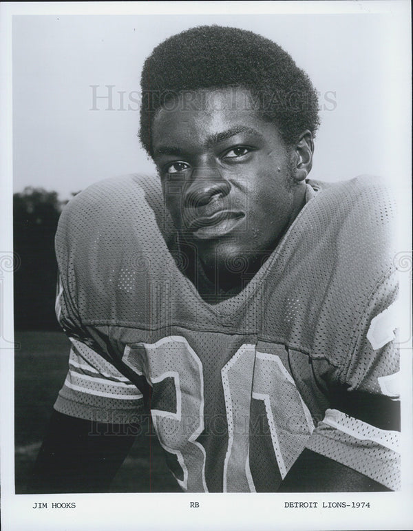 Jim Hooks Detroit Lions 1974 Vintage Press Photo Print - Historic Images