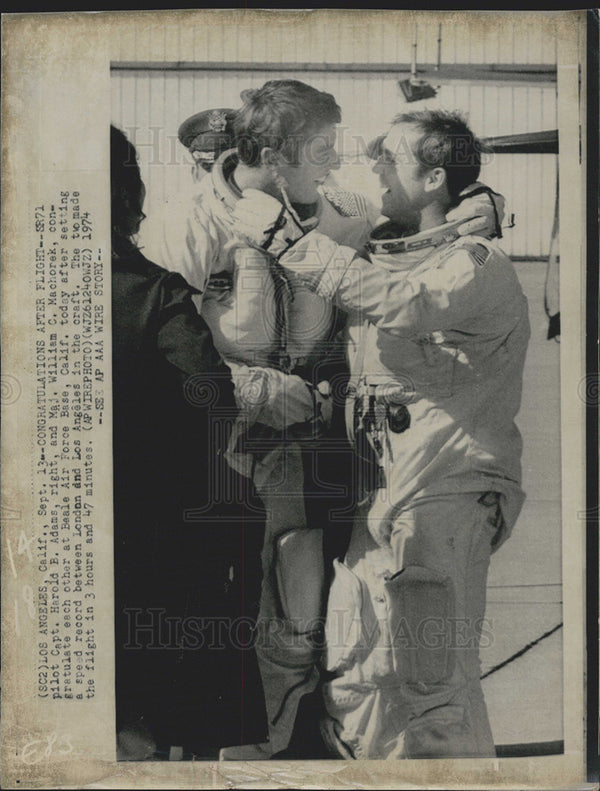 Harold Adams William Machorek Flight Speed Record 1974 Vintage Press ...