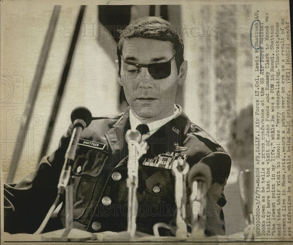 Air Force Lt. Col. Lewis Shattuck press conference POW Hanoi 1973 ...