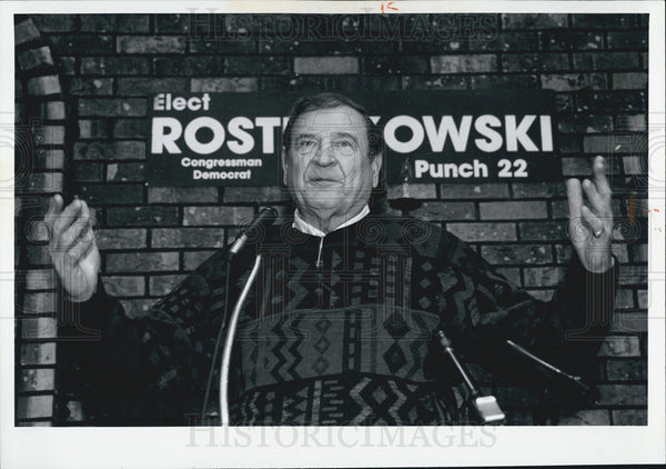 Rep Dan Rostenkowski Speaking at Hecks Hall 1994 Vintage Press Photo ...