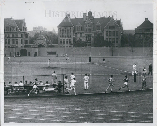 High school ballgame in Stagg Field Chicago 1955 Vintage Press Photo ...