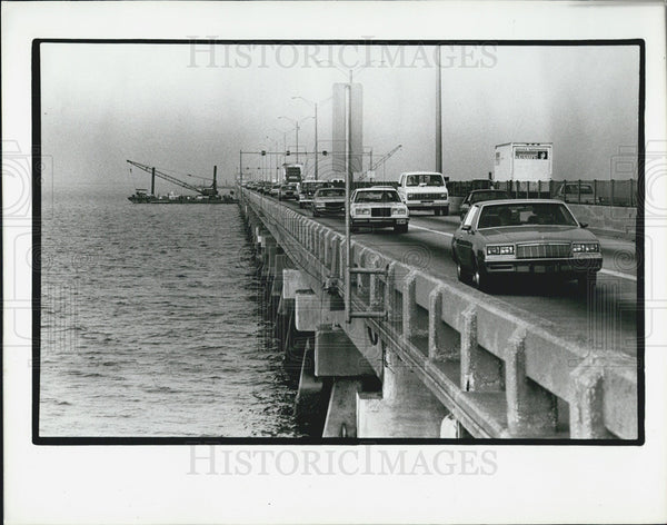 Barge Howard Franklin Bridge 1986 Vintage Press Photo Print - Historic ...
