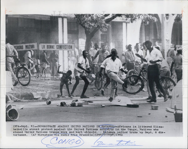 United Nations Protests in Congo Elisabethville 1961 Vintage Press ...