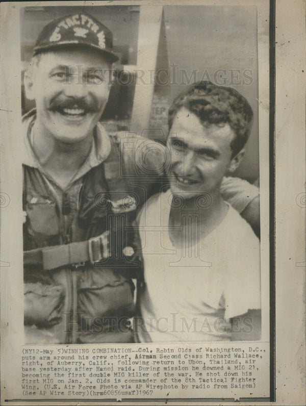 Colonel Robin Olds "MIG-Killer" 1967 Vintage Press Photo Print ...