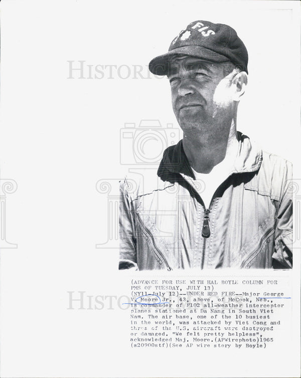 Major George Moore Jr 1965 Vintage Press Photo Print - Historic Images