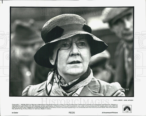 Reds Film Actress Maureen Stapleton As Emma Goldman 1982 Vintage Press ...