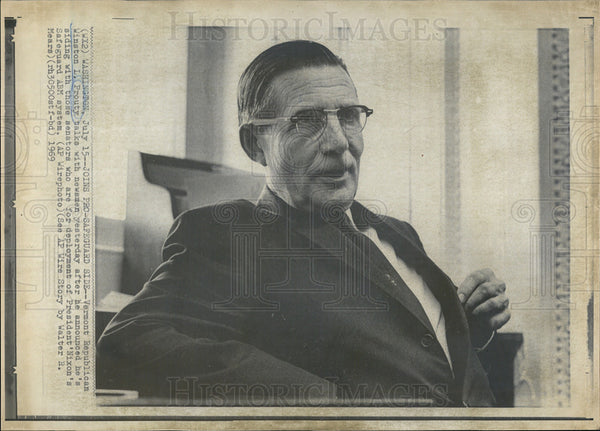 "Winston L. Prouty" 1969 Vintage Press Photo Print - Historic Images