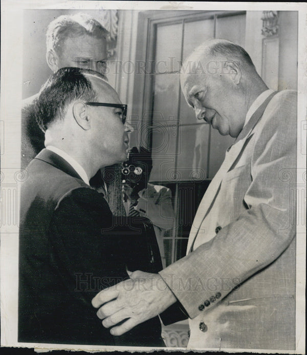 President Eisenhower Senator Charles E. Potter 1954 Vintage Press Photo ...
