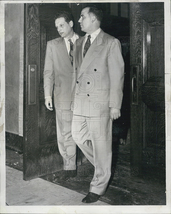 Police Officer Michael Moretti and Attorney 1951 Vintage Press Photo ...