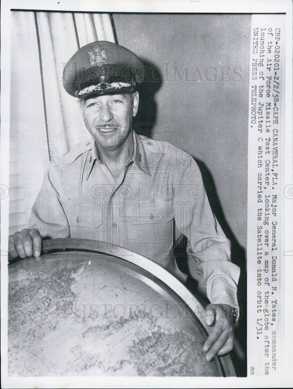 Major General Donald Yates Commander of Air Force Test Center 1958 ...