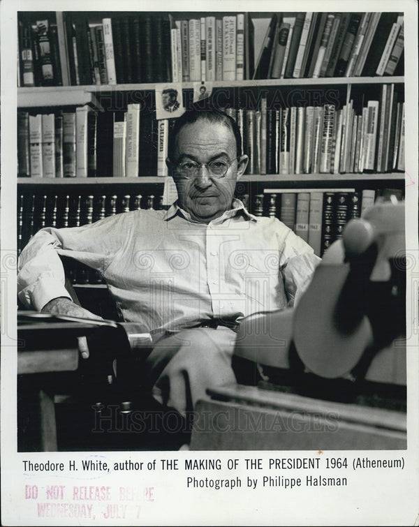 Author,Theodore H White 1969 Vintage Press Photo Print - Historic Images