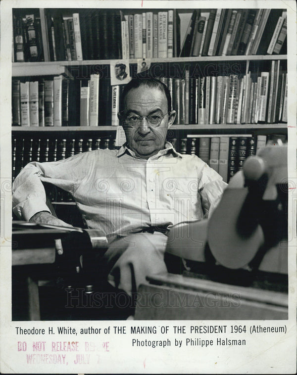 Theodore H. White, Author 1968 Vintage Press Photo Print - Historic Images