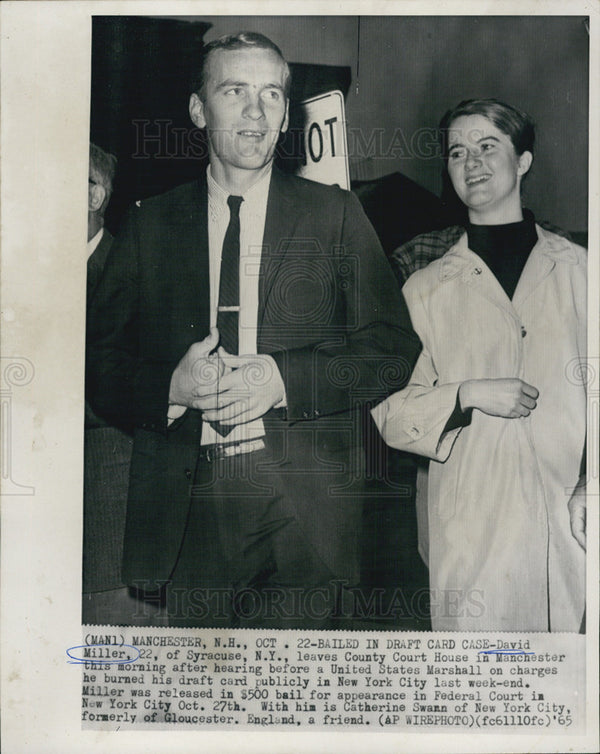 David Miller Bail US Marshall Burned Draft Card Publicly 1965 Vintage ...