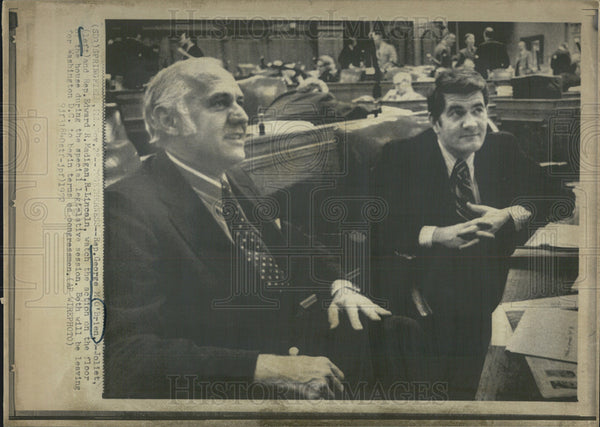 Rep. George M. O'Brien And Rep. Edward R. Madigan In House 1972 Vintage ...