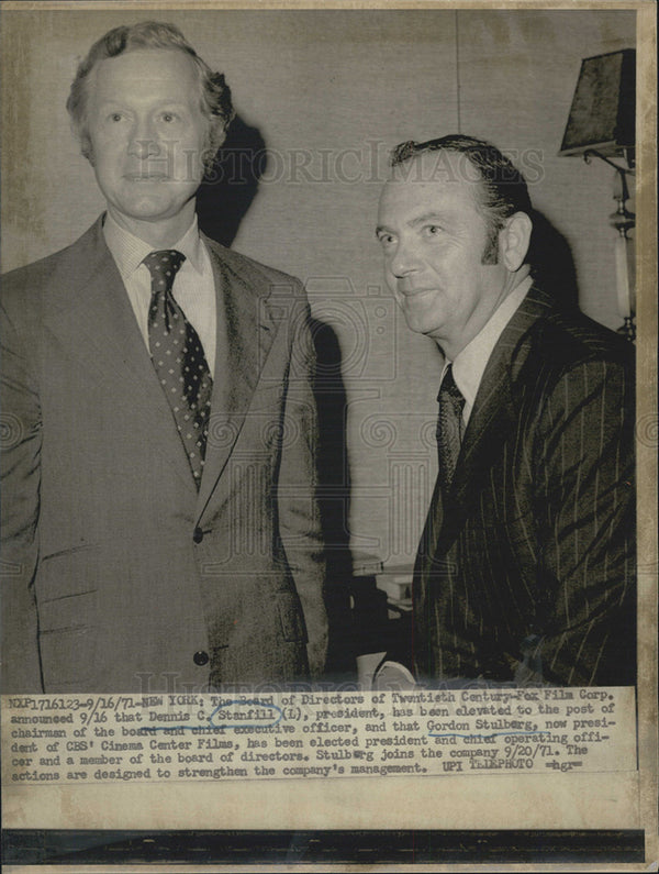 Dennis C. Stanfill President Fox Gordon Stulberg President CBS 1971 ...
