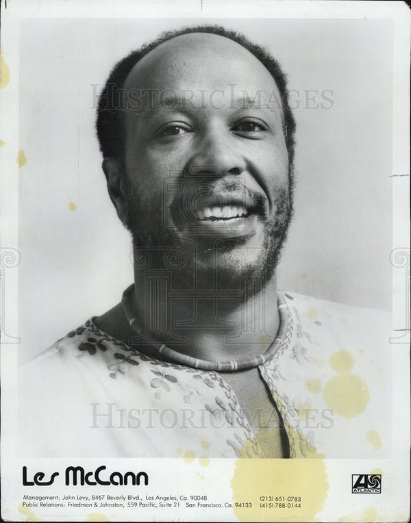 Les McCann Jazz Music Singer And Pianist For Atlantic Records 1976 ...