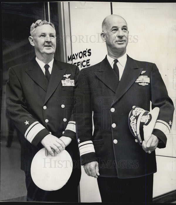 Rear Admirals Allen Smith A.W. McKechnie 1960 Vintage Press Photo Print ...