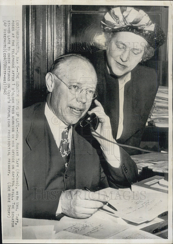 Senator Robert Taft Ohio and wide capitol Hill office 1948 Vintage ...
